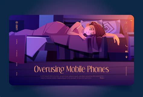 overusing mobile phones internet addiction banner 13417071 vector art at vecteezy