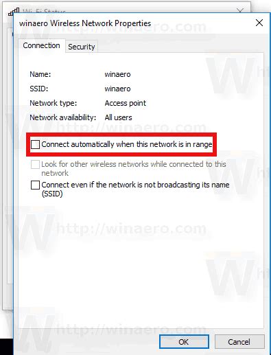 Stop Windows 10 From Connecting Automatically To A Wi Fi Network