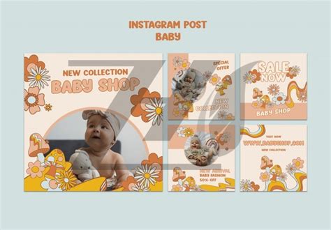 دانلود فایل لایه باز قالب پست اینستاگرام فروشگاه کودک دانلود رایگان فایل لایه باز، Psd، وکتور