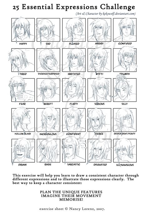 25 Expressions Meme By Kekswolf On Deviantart