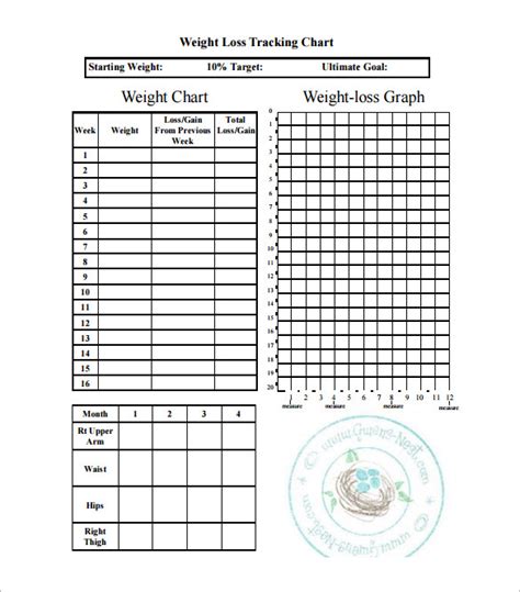 Printable Weight Loss Tracker Template