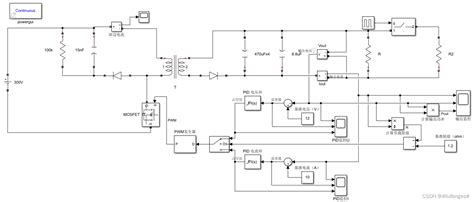反激式开关电源双环pid电压环电流环控制之matlab仿真 Ew帮帮网