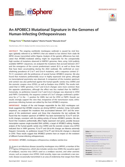 Pdf An Apobec3 Mutational Signature In The Genomes Of Human Infecting