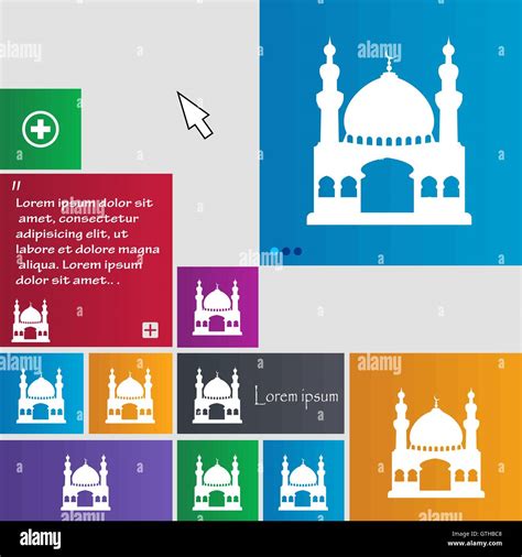 Turkish Architecture Mosque Icon Sign Buttons Modern Interface