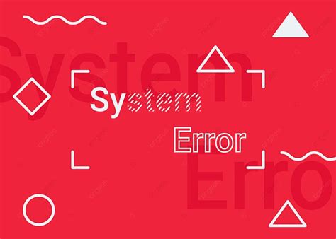 the words system systems and error are shown in white on a red