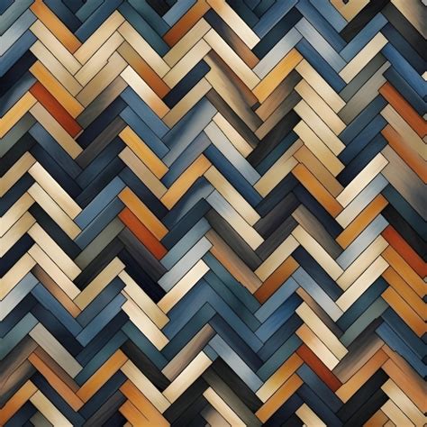 Premium Vector Seamless Geometric Pattern Of Colored Wooden Planks