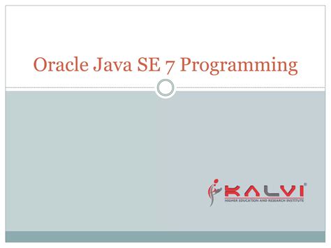 oracle java se 7 programming ppt