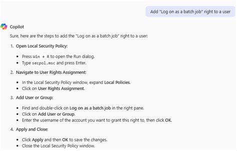 Remove Iis Log Files 2 2 Add Log On As A Batch Job Right To A User