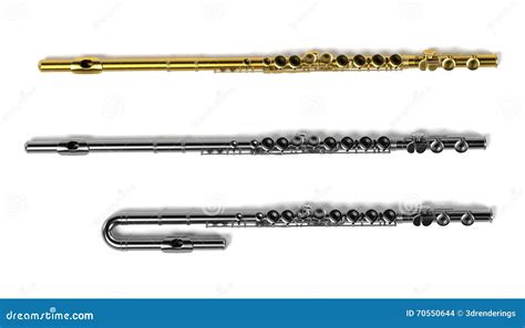 Flutes Musical Instrument Stock Illustration Illustration Of Brass