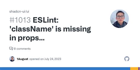 Eslint Classname Is Missing In Props Validationreactprop Types