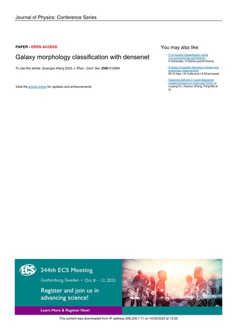 Pdf Galaxy Morphology Classification With Densenet