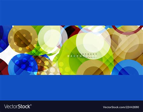 Overlapping Circles Design Background Royalty Free Vector