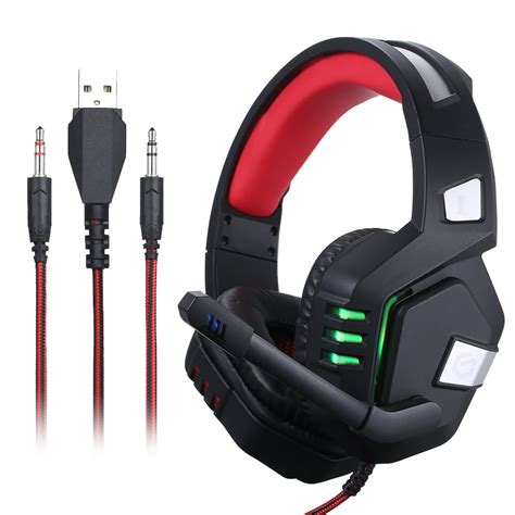 Gaming Headset Wired Earphone Computer E Sports Noise Reduction Stereo Headphone Dual Mm Jack