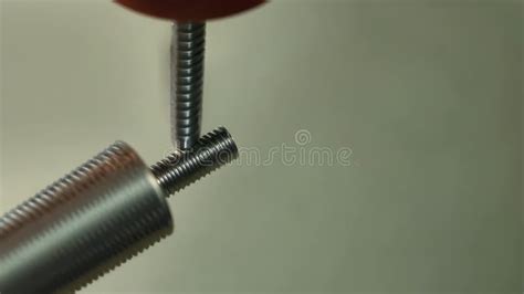 Threading Machine Creating Thread On Metal Rod Stock Footage Video Of Machining Spiral 332046782