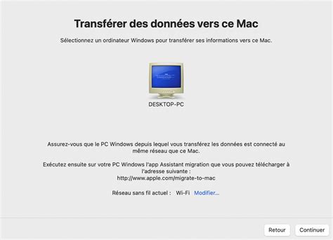 Une Version De Lassistant Migration Depuis Windows Dédiée Pour Macos