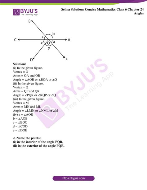 Selina Solutions Concise Mathematics Class 6 Chapter 24 Angles Avail Pdf