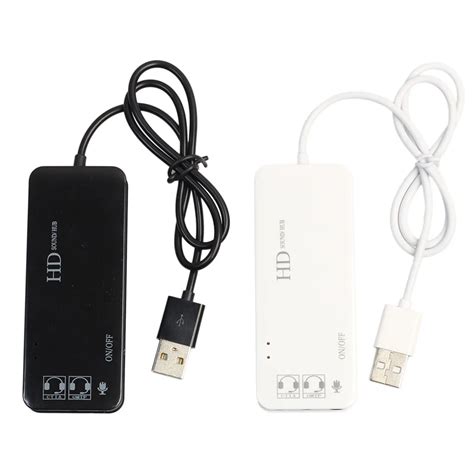 3 Port USB Hub With External 7 1 Channel Sound Card Headset Microphone Adapter USB Hub 2 0 For