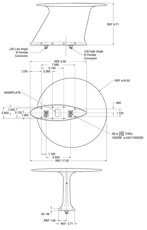 dual uhf satcom sensor systems inc aircraft antenna