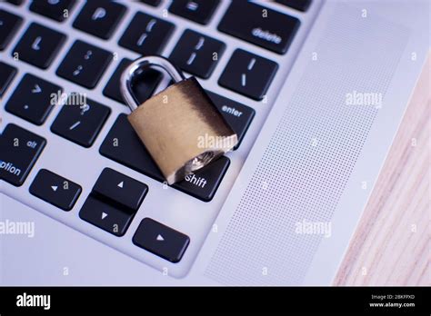 Padlock On Computer Keyboard Network Security Data Security And Antivirus Protection Pc Some