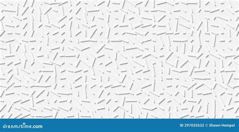 Rotated Offset Short Lines Or Rectangle Cubes Geometrical White