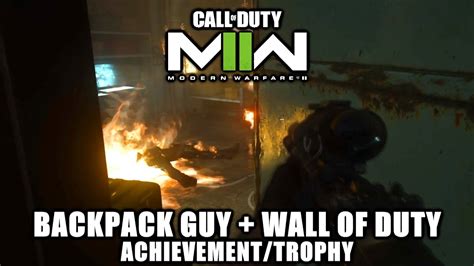 Cod Modern Warfare 2 Backpack Guy And Wall Of Duty Achievement Trophy Riot Shield And