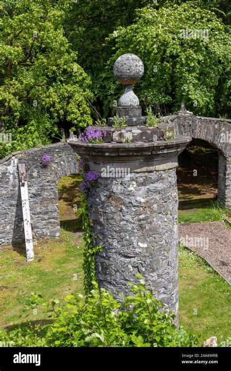 Killin Perthshire Scotland Uk May 27 View Of An Old Column In