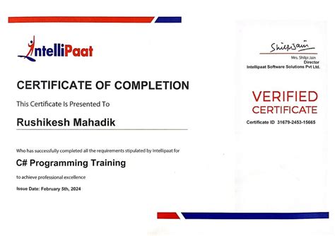 Rushikesh M On Linkedin Csharp Certification Programming Development