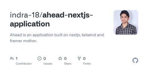 Github Indra 18ahead Nextjs Application Ahead Is An Application Built On Nextjs Tailwind