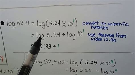 Algebra Ii 125b Common Logarithm Table Scientific Notation