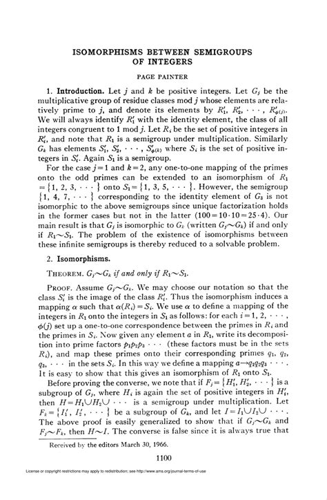 Pdf Isomorphisms Between Semigroups Of Integers