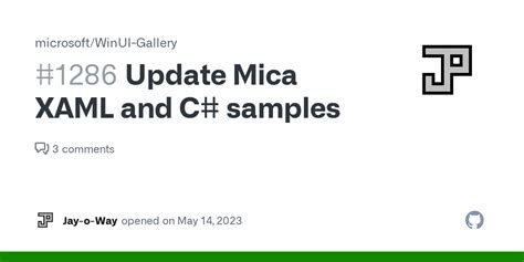 Update Mica XAML And C Samples Issue Microsoft WinUI Gallery GitHub