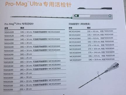 Pro Mag Ultra 专用活检针 普利塞HS穿刺活检针 巴德穿刺活检针 美创爱琅Argon活检针同轴针 山东瑞玺源