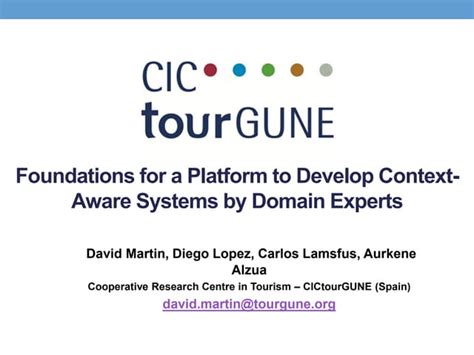Foundations For A Platform To Develop Context Aware Systems By Domain