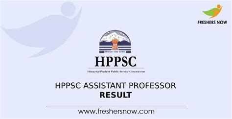HPPSC Assistant Professor Result Cut Off Marks Merit List