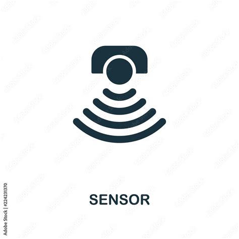 Vecteur Stock Sensor Icon Monochrome Style Design From Machine Learning Icon Collection Ui And