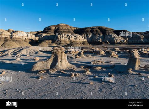 Unusual Rock Formations In The Cracked Eggs Rock Field In The Bisti