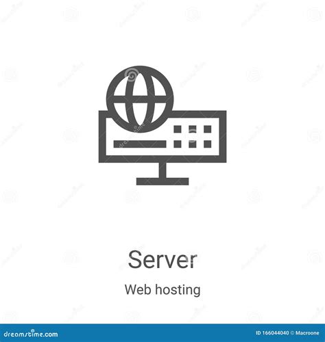 Server Icon Vector From Web Hosting Collection Thin Line Server Outline Icon Vector