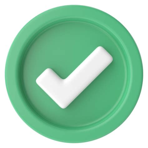 Premium Photo Check Mark Checkbox 3d Illustration