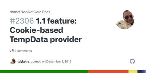 11 Feature Cookie Based Tempdata Provider · Issue 2306 · Dotnet