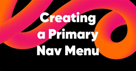 Creating A Website Main Menu PODTech