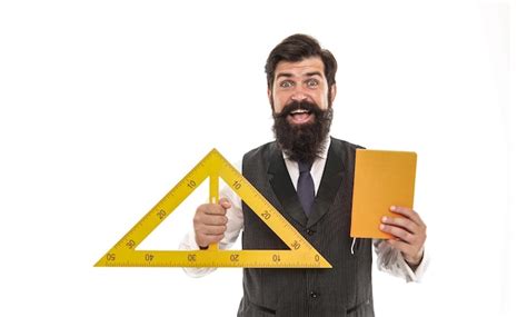 Premium Photo Geometry Works Wonders For You Geometry Teacher Ready For Lesson Hipster Hold