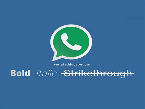 GTech Booster How To Format Text In WhatsApp