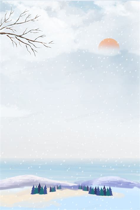 冬季下雪雪山卡通背景背景图片素材免费下载熊猫办公