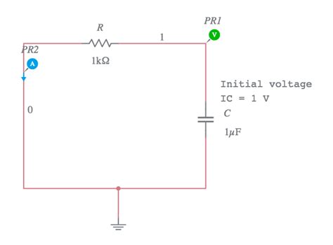 Discharging A Capacitor Multisim Live