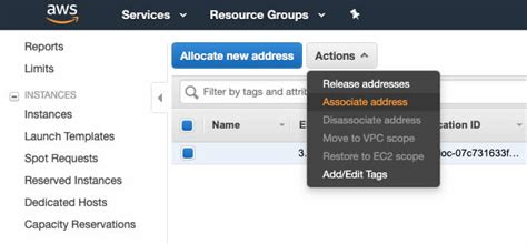 how do we create an elastic ip static ip address for aws website and link to domain name