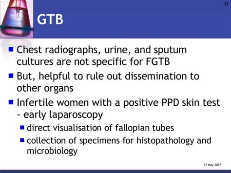 Diagnosis Of Female Genital Tb Ppt Medical Tests Medical Health