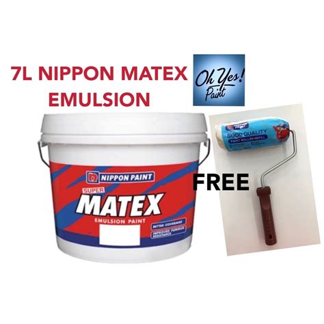 7 Liter Nippon Super Matex Emulsion 9102 White Shopee Malaysia