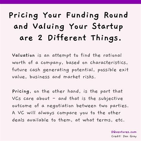 Why Valuing Your Startup And Pricing Your Funding Round Are Not The Same Thing DQventures