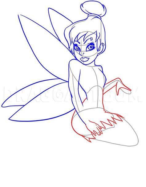 How To Draw Gothic Tinkerbell Step By Step Drawing Guide By Dawn Dragoart Com