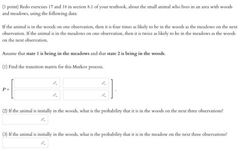 Solved 1 Point Redo Exercises 17 And 18 In Section 8 1 Of Chegg